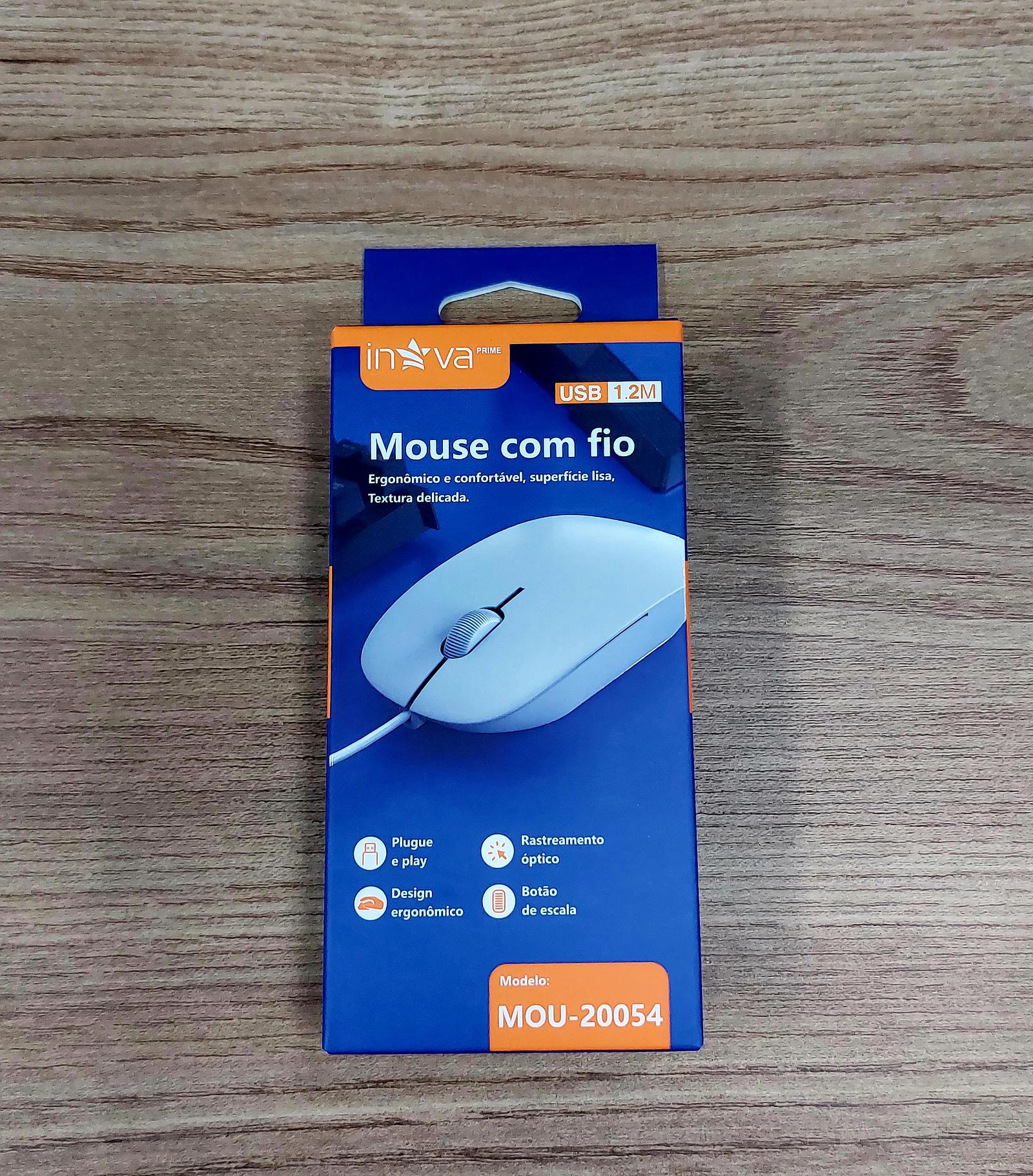 MOUSE COM FIO TEXTURA DELICADA | Inova Wang